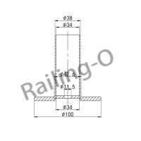 China Miami  Rail Base Plate 100 × 42.4 H92MM Stainless Steel Cover AISI304 for sale