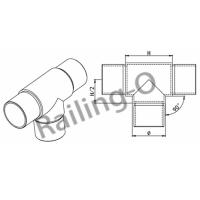 China Tee Shaped Tube Connector For Modular Handrail System QL005 for sale