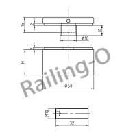China M10 × 32 Thread  Solid Standoff H20MM - 60MM Standoff Railing QMS5020 for sale