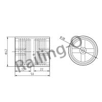 China Wooden Fitting Φ42 d22 H50 for Handrail Systems AISI304/316 Satin/Mirror Finish QEF10042 for sale