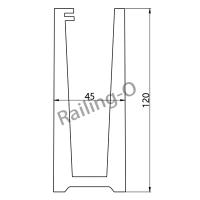 China Light Design Ground Mount Glass Channel L2500 for 8-21.52mm Panels AISI304/316 Satin/Mirror A001 for sale