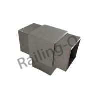 China 3 Way Square Handrail Fitting 2mm Tube AISI316 QLS038 Stainless Steel Railing Parts for sale