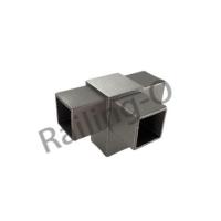 China Cross 4 Way 90° Handrail Connector 30×30 Satin Mirror QLS040.3030 for sale