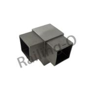 China Stainless Steel Square Tube End Caps Three Way 80mm  Tube Corner Joint for sale