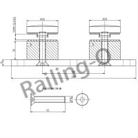 China 50mm OD Glass-Wall Holder Φ50 AISI304/316 Satin/Mirror for 12mm Glass Panels QM200.5030 for sale
