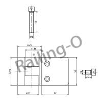 China Adjustable Middle Square Flat 52x52x26mm for sale