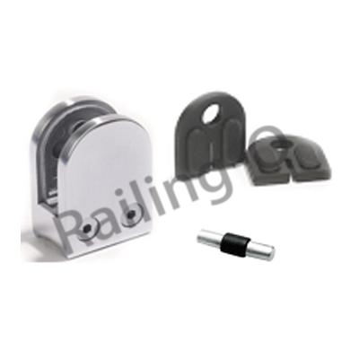 China 8mm - 12.76mm Stainless Steel Glass Clamp Clips AISI SS304 SS316 Satin Mirror for sale