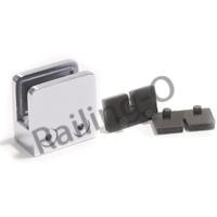 China Small Square Glass Holder 45 × 45 × 26mm For 6 - 10.76mm Panels Satin Mirror QH100 for sale