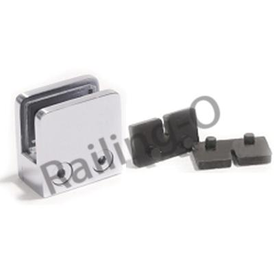 China Small Square Glass Holder 45 × 45 × 26mm For 6 - 10.76mm Panels Satin Mirror QH100 for sale