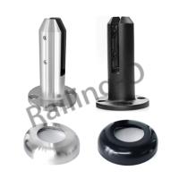 China Mirror Satin Glass Balustrade Black Spigots Pool Glass Clamp CE for sale