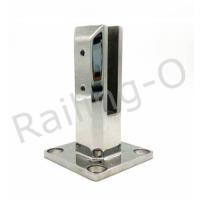 China Floor Mounted Square Glass Spigot H182 with Flat Cover Ring 2205 Duplex NATA Tested for Pool Balustrade QAF-S004.182 for sale