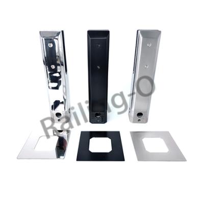 China SS304 SS316 Stainless Steel Spigot Square Glass Balustrade Spigots Mirror Brushed for sale