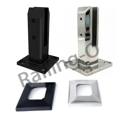 China Duplex Pool Stainless Steel Spigot Glass Railing H182mm 17.14mm Glass for sale