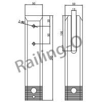 China POOL FENCE SPIGOT SQUARE 240MM for sale
