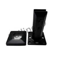 China Adjustable Square Rubber Flange 160mm Stainless Steel Railing Parts for sale