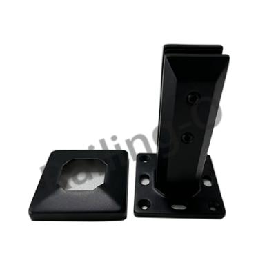 China Adjustable Square Rubber Flange 160mm Stainless Steel Railing Parts for sale