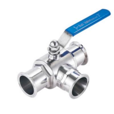 China Hygienic quick-install 3-way ball valve for sale