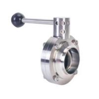 China Hygienic welded butterfly valve for sale