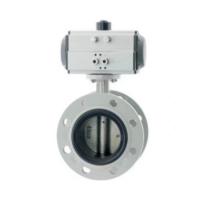 China D641X-16P Pneumatic flange stainless steel butterfly valve for sale