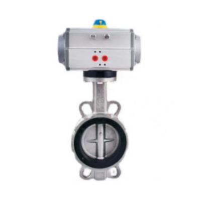 China D671X-16 Pneumatic stainless steel butterfly valve for sale