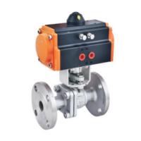 China Q641F-16P Pneumatic flange ball valve for sale