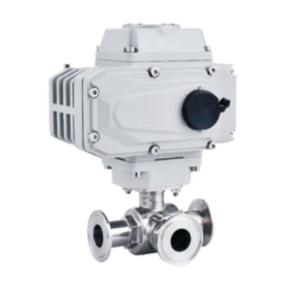 China Q984-16P Electric quick installation three-way ball valve for sale