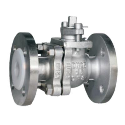 China Q41F46-16P PTFE Iined stainless steel ball valve for sale
