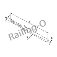 China Intermediate Cable Railing  3mm - 4mm  Wire Railing Systems D18 L85 for sale