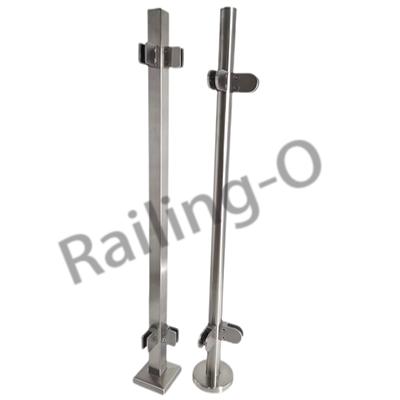 China 90° Corner Post with Cap L150 for Handrail Systems AISI304/316 Satin/Mirror Finish for sale