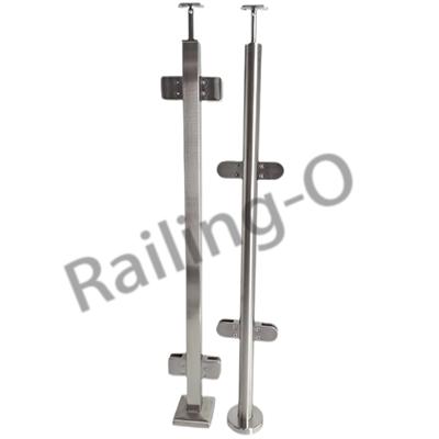 China Handrail Railing Post System 1100MM Floor Mounting  Cable Railing Support Post for sale