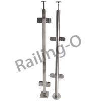 China Handrail Railing Post System 1100MM Floor Mounting  Cable Railing Support Post for sale