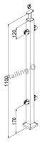 China Railing Post System Precision Engineered 316  304 Wire Railing Post for sale