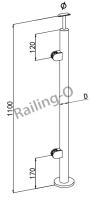 China Railing Post System Precision Engineered 316  304 Wire Railing Post for sale