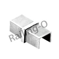 China Railing  Slot Tube Straight Connector 40 X 40mm Mirror Finish Straight Tube Fitting for sale