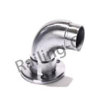 China Stainless Tall Rail Base Plate 85 × 42.4 H85MM Base Elbow For Handrail Post for sale