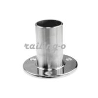 China Marine Round Post Flange Base Plate D90 - 120mm Satin Mirror Finish Base Plate for sale