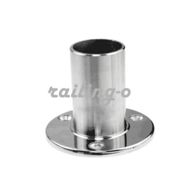 China Marine Round Post Flange Base Plate D90 - 120mm Satin Mirror Finish Base Plate for sale