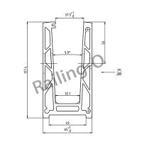 China Stainless Steel 304/316 Floor Mounted Corner Fitting 200mm 90° with 45° Chamfer for Handrail Systems A004 for sale
