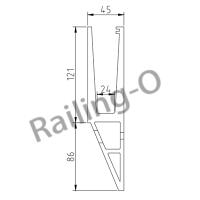 China Floor Mounted  Base Channel AISI 304 316 Glass Panel Support for sale