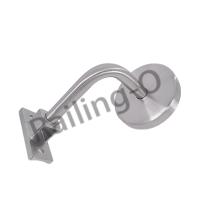 China Architectural Glass Bracket Wall Aesthetic Mirror Finish Glass Clamp Wall Mount for sale