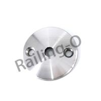 China Precision Round Wall Glass Bracket 4 Hole Mount Glass Shelf  For Balustrade for sale