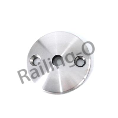China Precision Round Wall Glass Bracket 4 Hole Mount Glass Shelf  For Balustrade for sale