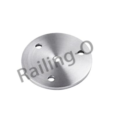 China Round Wall Glass Bracket 65mm - 80mm Mirror Satin AISI304 Stainless Steel Railing Parts for sale