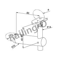 China Adjustable Wall Glass Bracket for sale