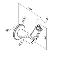 China Adjustable wall handrail bracket for sale
