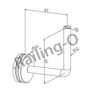 China Adjustable handrail glass bracket for sale