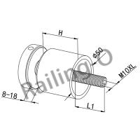 China Reinforced Glass Standoffs Wall Holder 50mm SS304 Glass Stand Off Fixings for sale