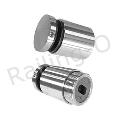 China Wall Mounted Glass Panel Holder 50mm OD with Adjustable Height 30-50mm AISI304/316 for Balustrades QM005 for sale