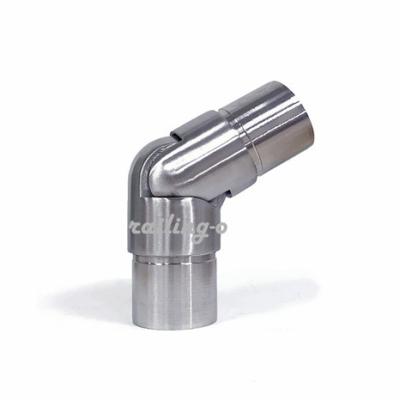 China Mirror Polish Flush Connector Satin  Adjustable Tube Flush Elbow For Railing for sale