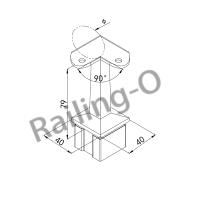 China Square Handrail Support for sale